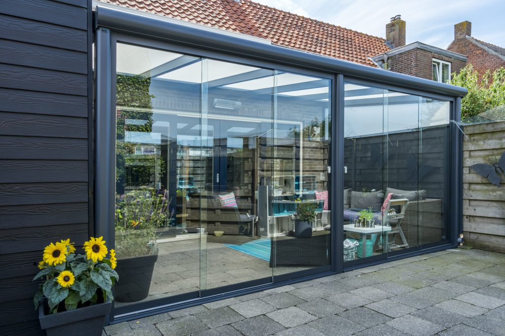 Deponti Bosco Aluminium Pergola Veranda Wall Mounted Optional Glass ...